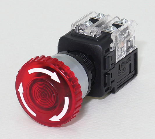 Lamp emergency push lock turn reset switch( KGEX SERIAL) Ø22, 25,30